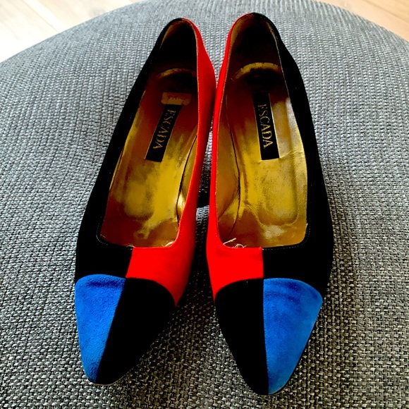 Escada | Shoes | Beautiful 3 Inch Heel With Elegant Color Of Blue Red ...